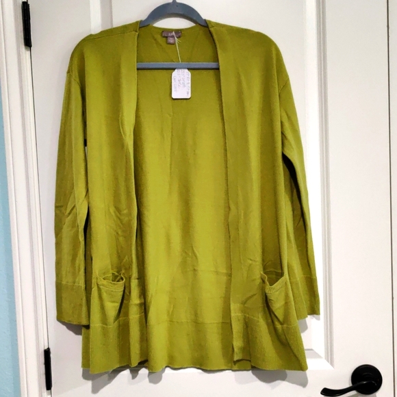 J. Jill | Sweaters | Jjill Open Front Xs Green Cardigan | Poshmark